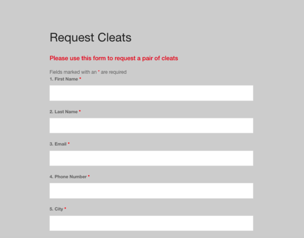 How to Request – Cleats Across America